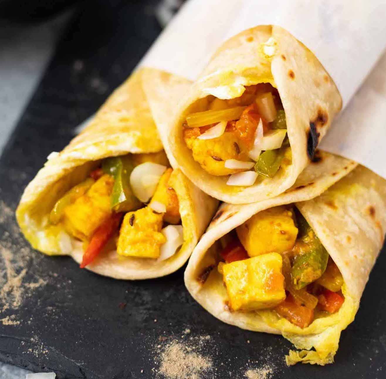 A Flavorful Paneer Kathi Roll Recipe with a Twist - Herbsjoy.com